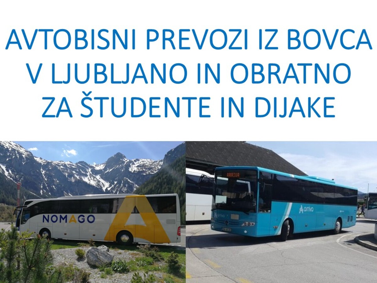 AVTOBUSNI PREVOZI ZA ŠTUDENTE IN DIJAKE - obcina.bovec.si